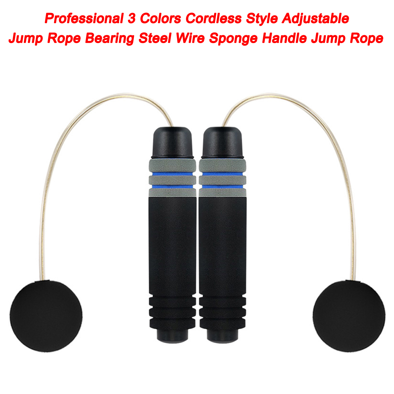 Professional Jump Rope 3 Colours Cordless Style Adjustable Jump Rope ...