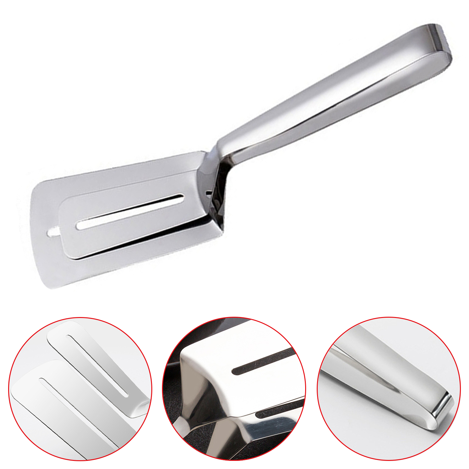 Stainless Steel Barbecue Tongs Roast Fish Fried Steak Shovel Bread Meat ...