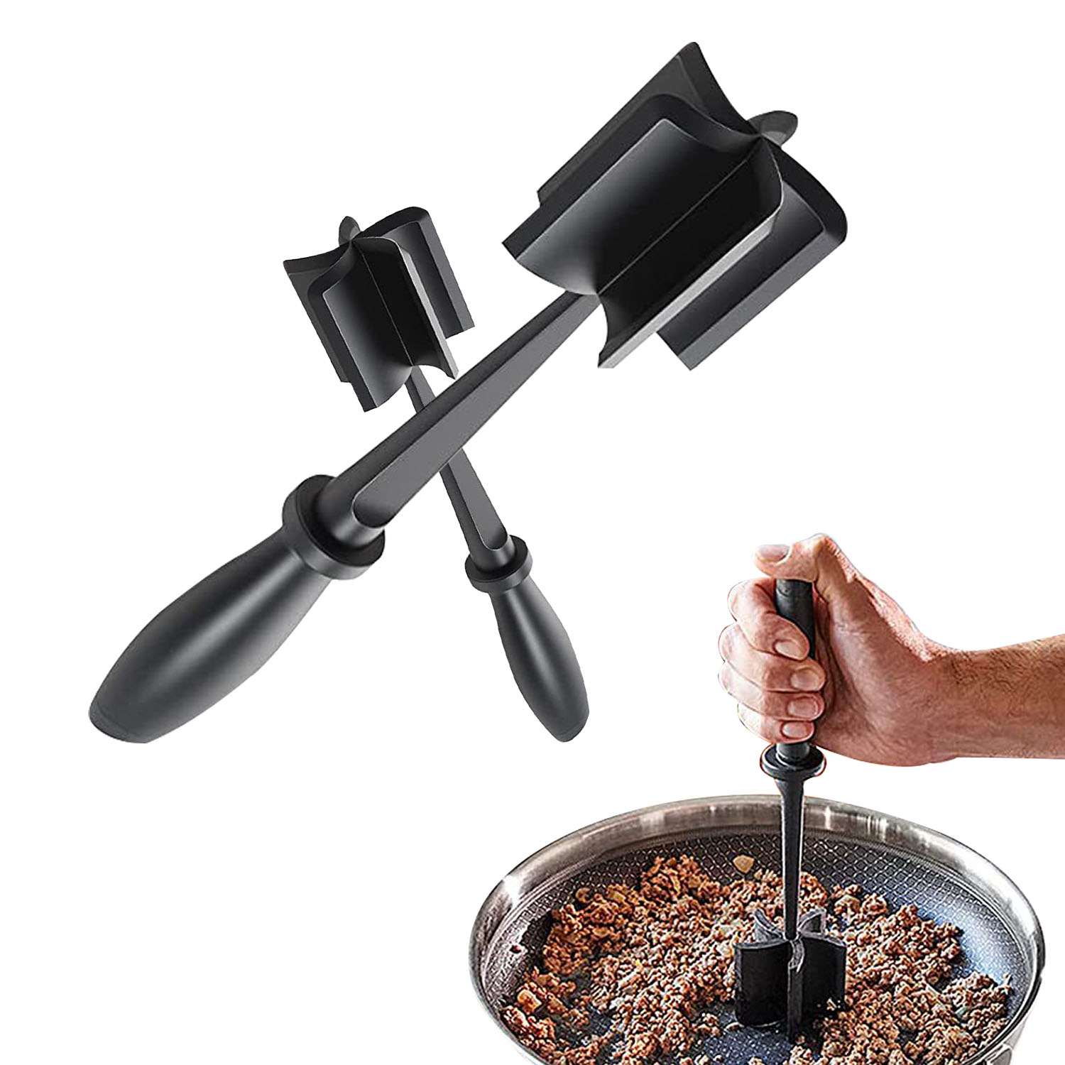 Meat Masher Multifunctional Heat Resistant Nylon Hamburger Chopper ...