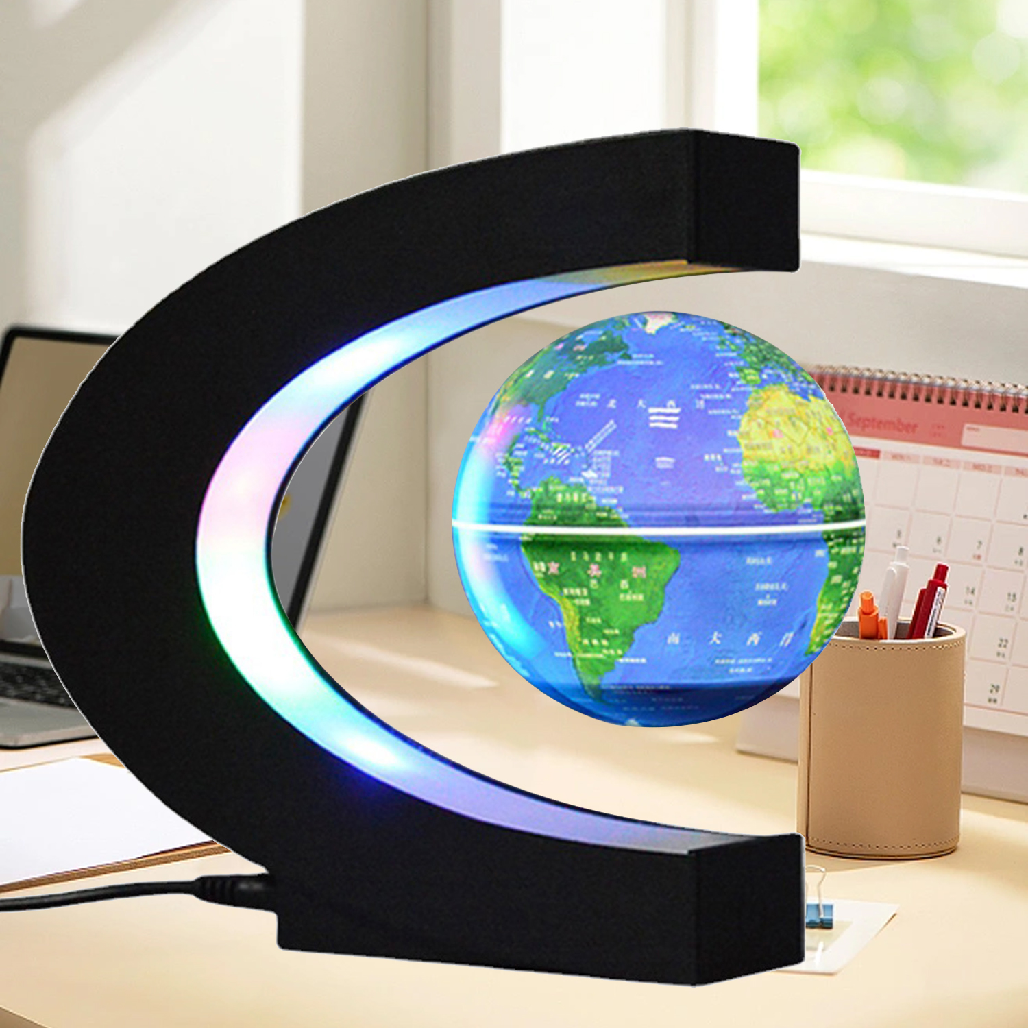 China Magnetic Levitation Floating Globe World Map manufacturers ...