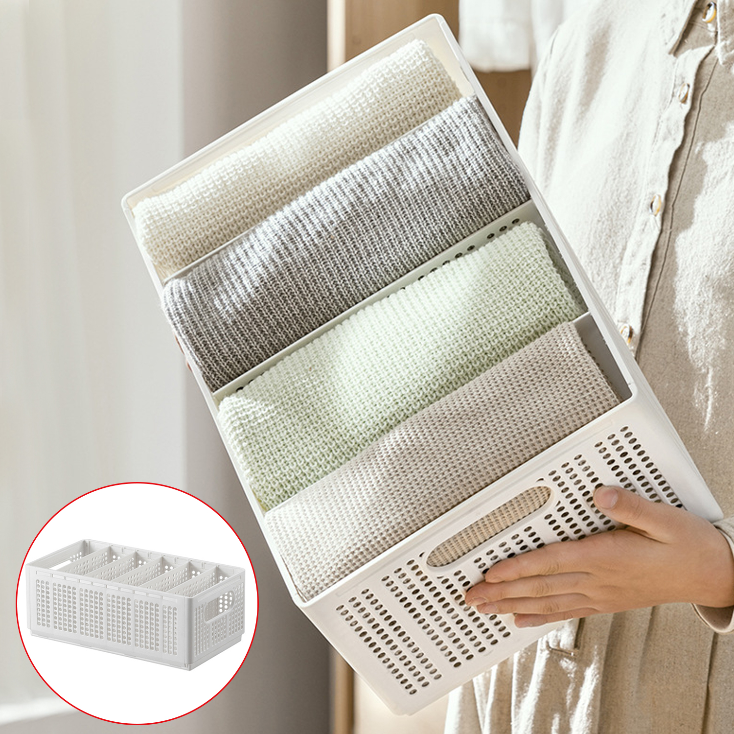 Clothes Wardrobe Closet Storage Box Foldable Underwear Organizers ...