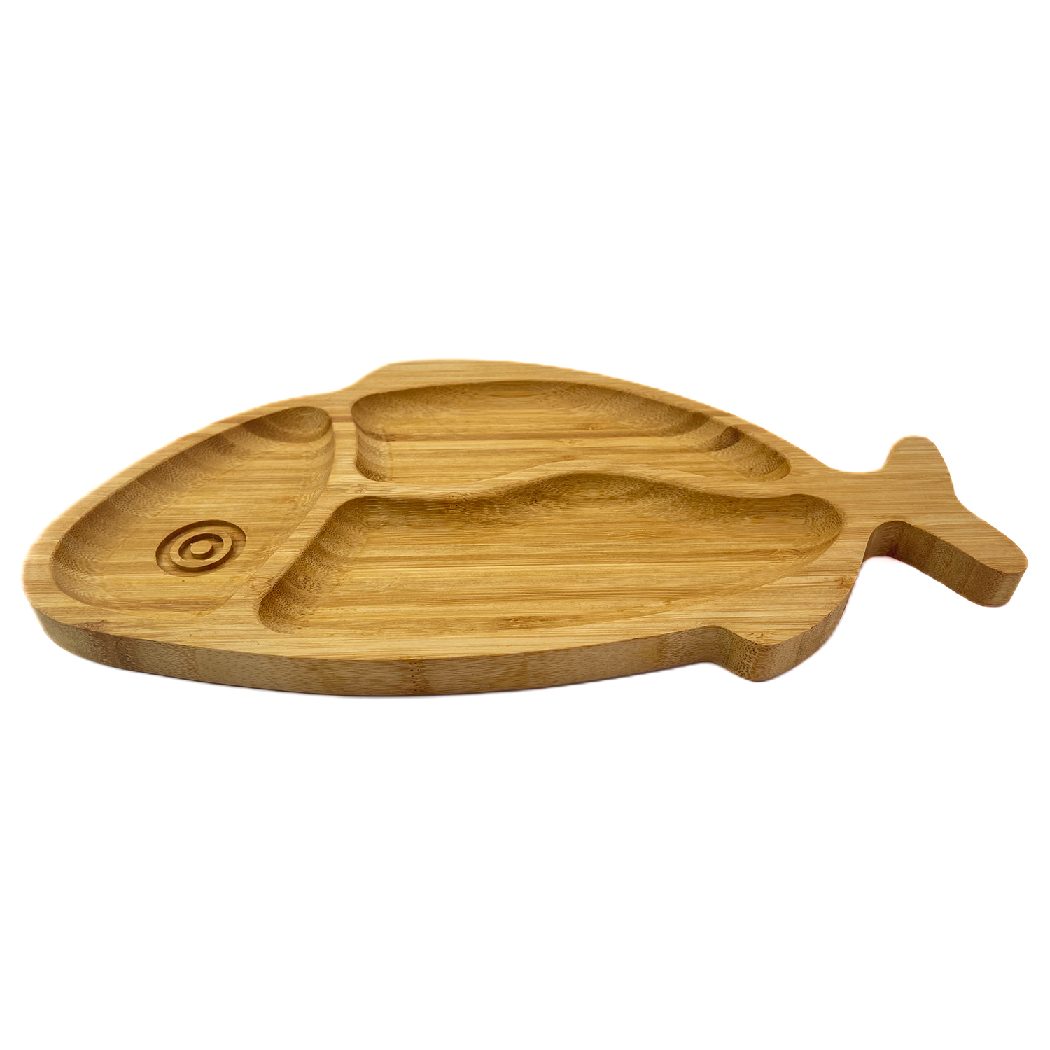 Bamboo Fish Shape Fruit Nuts Pistachio Snack Bowl Tray Food Serving ...