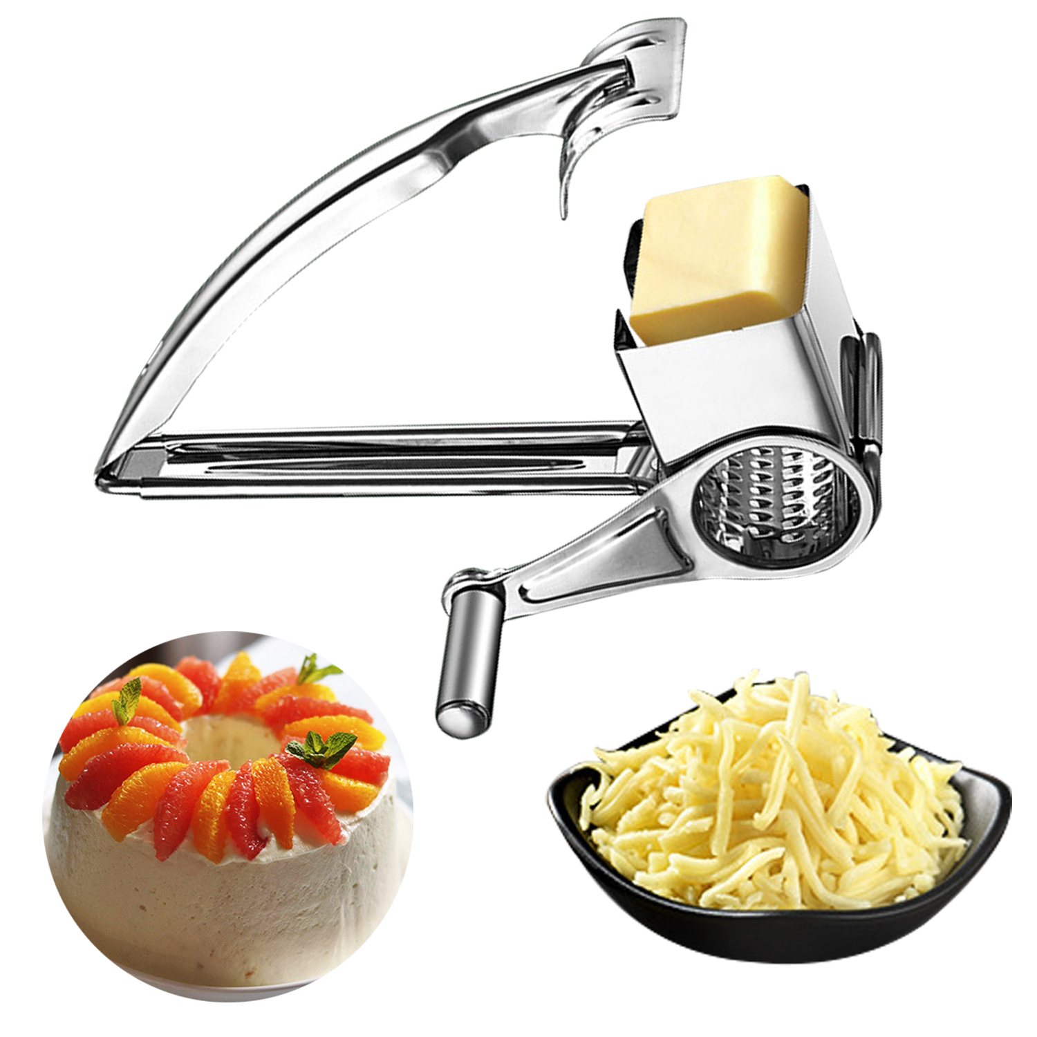 Rotary Cheese Grater Drums Blades Stainless Steel Cheese Cutter Rotary ...