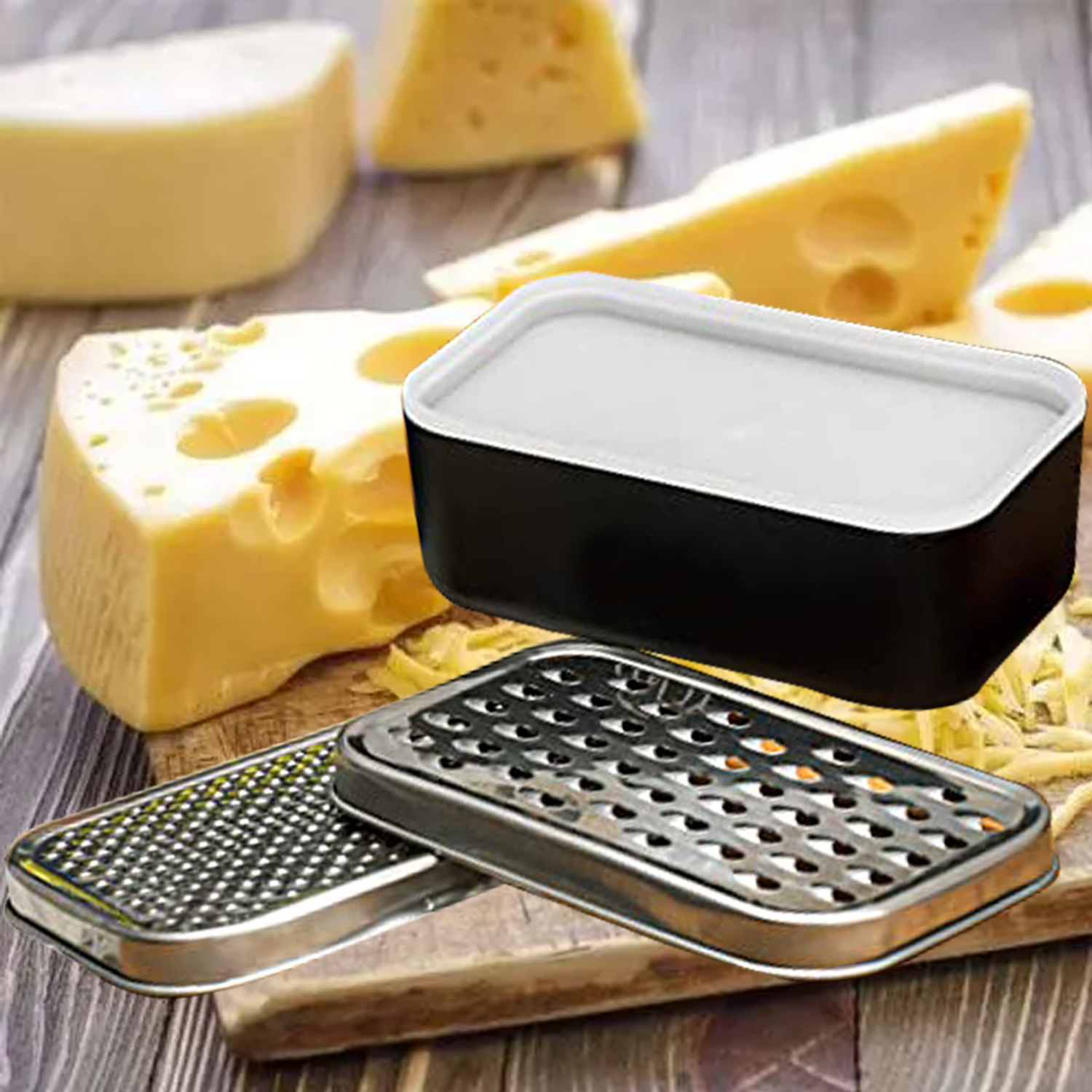 Double-sided Cheese Grater Portable Ginger Garlic Shredder With Food ...