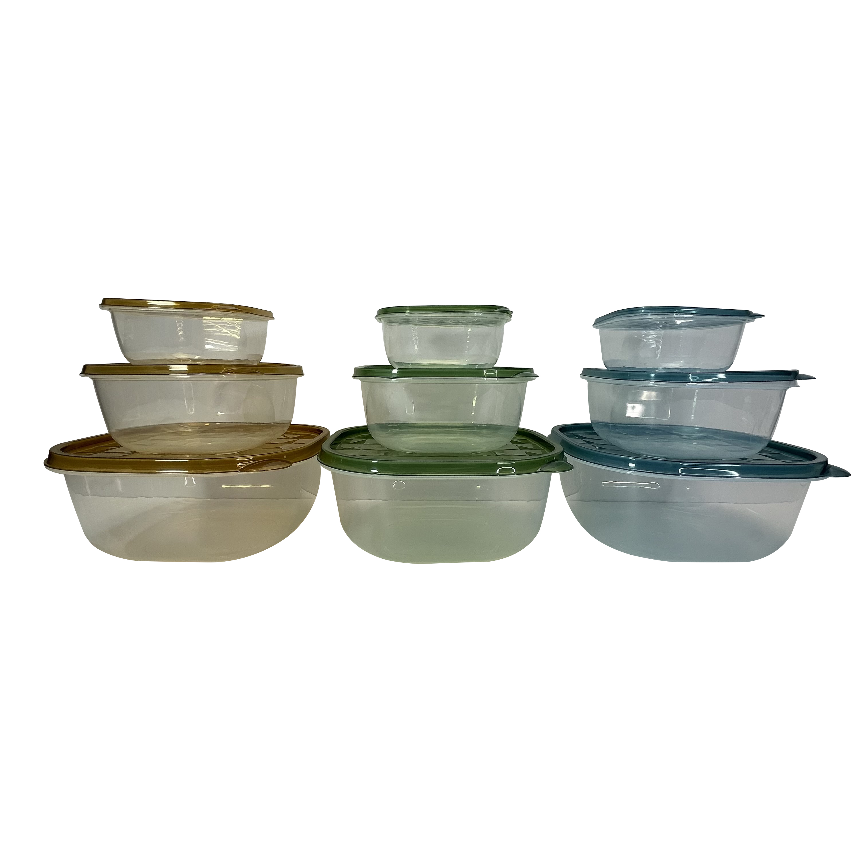 3 Pcs Kitchen Food Prep Containers Square Food Grade Plastic Food ...