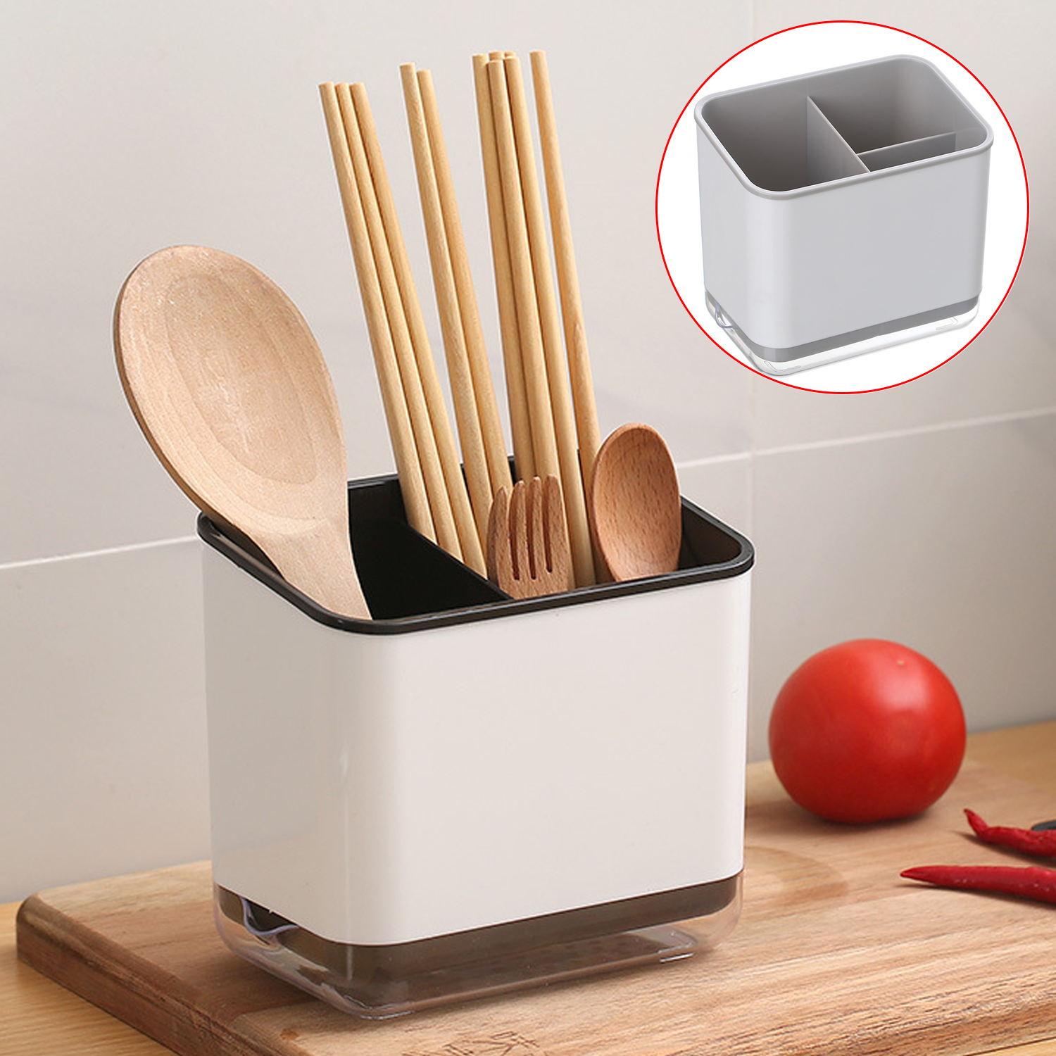 Multifunctional Chopstick Spoon Storage Double Layer Detachable ...