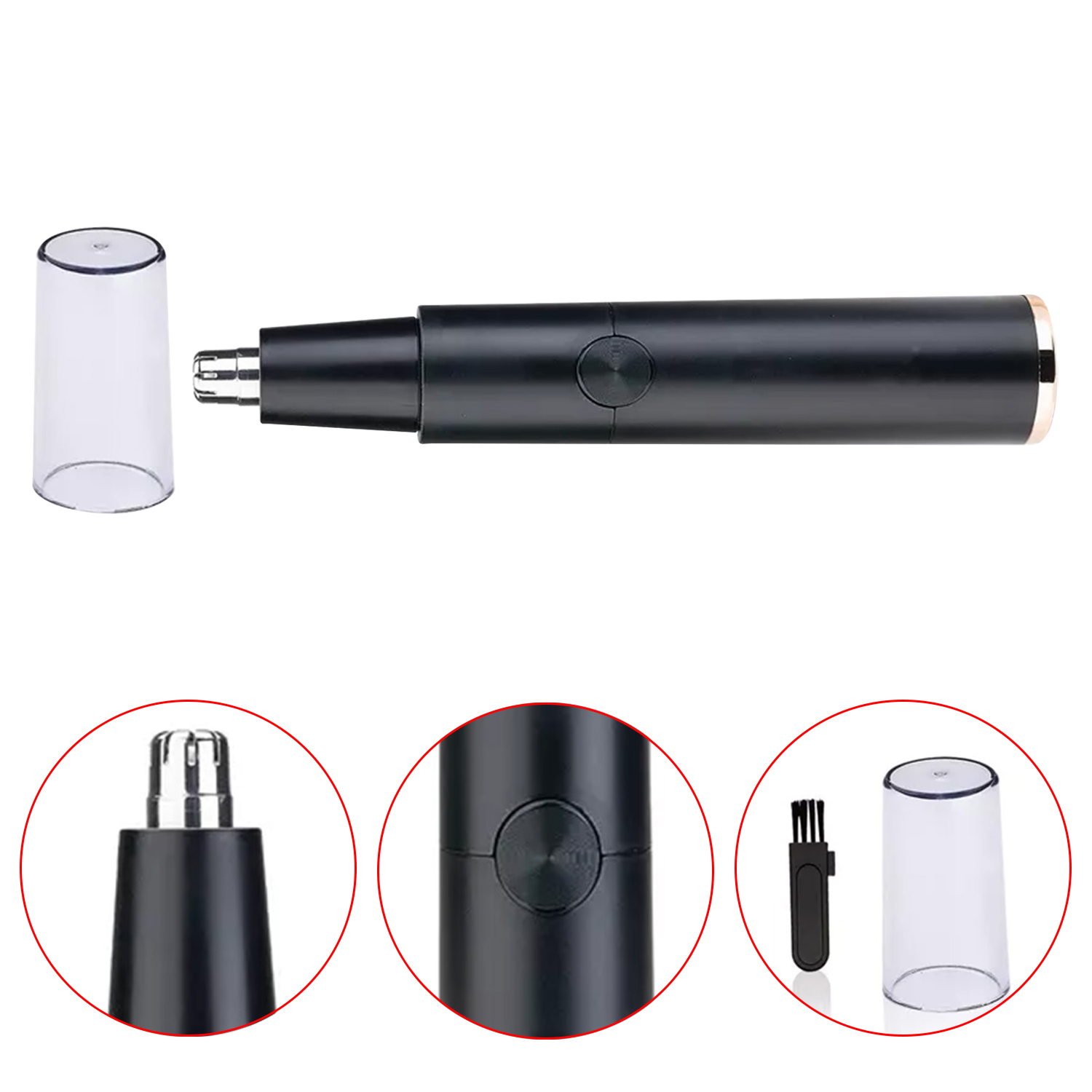 Mini Pen Design Men's Hair Face Ear Nose Beard Trimmer Clipper Cutter ...